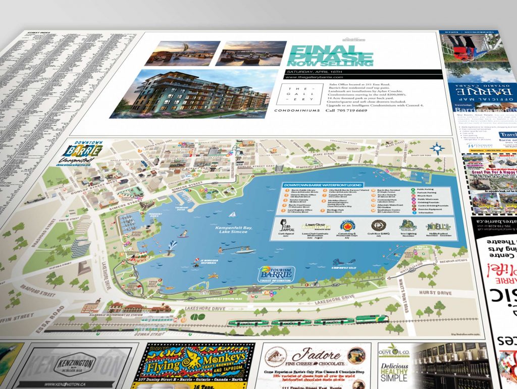 Tourism Barrie Custom Mapping - Integra Design Inc.